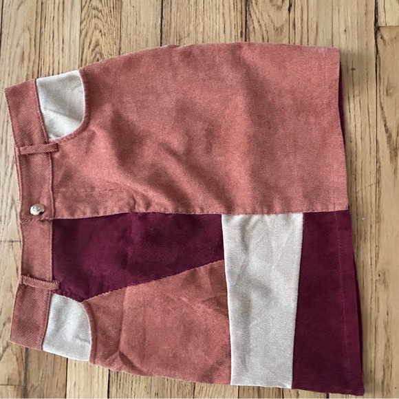 Forever 21 | Skirts | Colorblock Mini Skirt In Pink And Burgundy | Poshmark